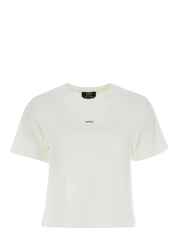 A.p.c. Crewneck Short-sleeved T-shirt With Contrasting Logo - White