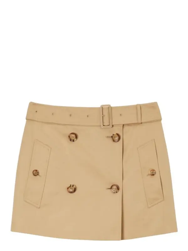 Burberry Belted Waist Mini Skirt - Brown