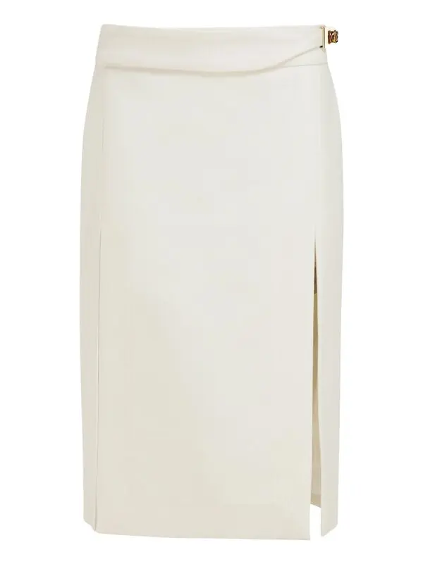FERRAGAMO High Slit Pencil Skirt - Mascapone Cheese Color