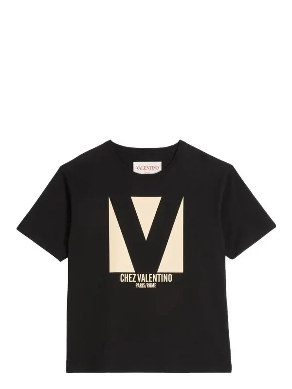 Valentino Garavani Chez -printed Crewneck T-shirt - Black