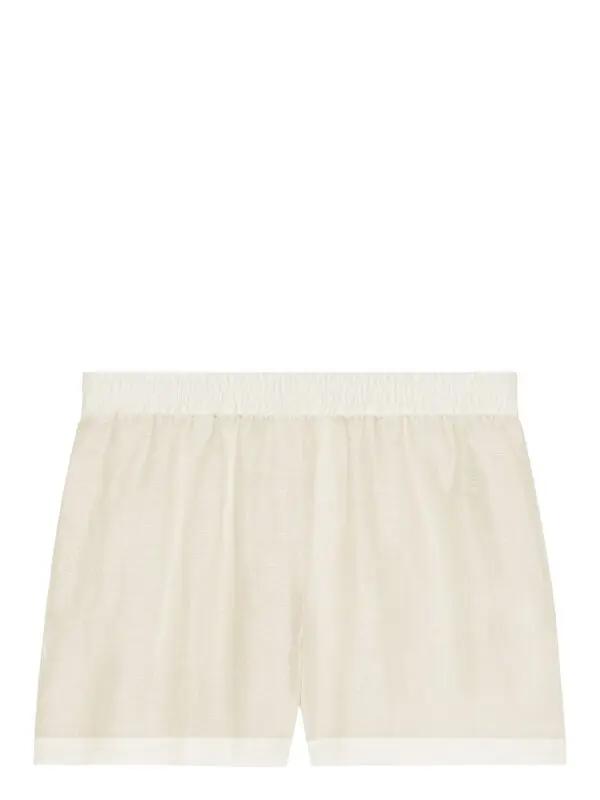 Givenchy 4g Embroidered Semi-sheer Shorts - Ivory White