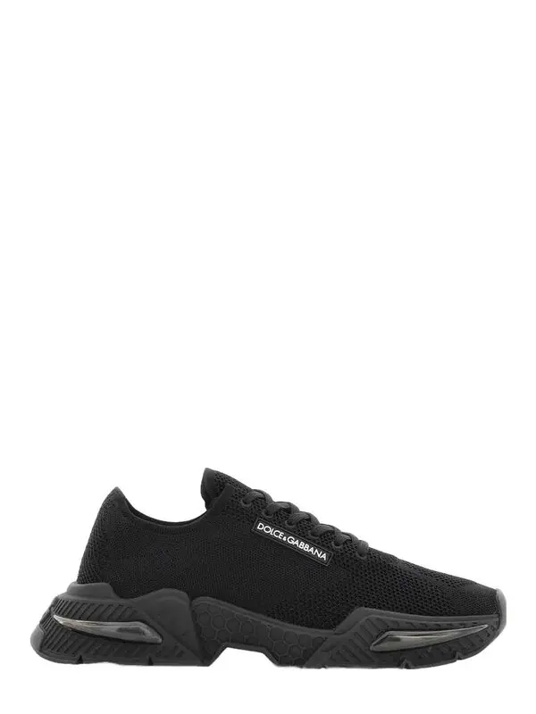 Dolce & Gabbana Stretch-knit Logo Sneakers - Black