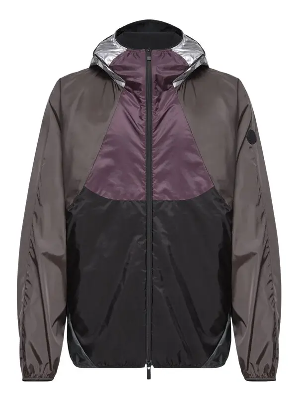 Moncler Color-block Hooded Jacket - Silver