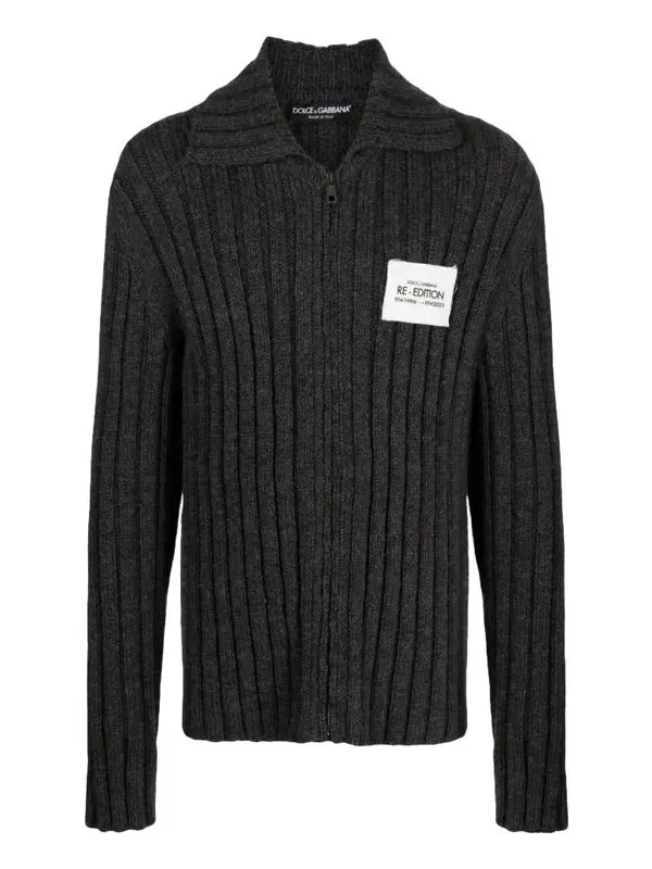 Dolce & Gabbana Zipped Knit Sweater - Black