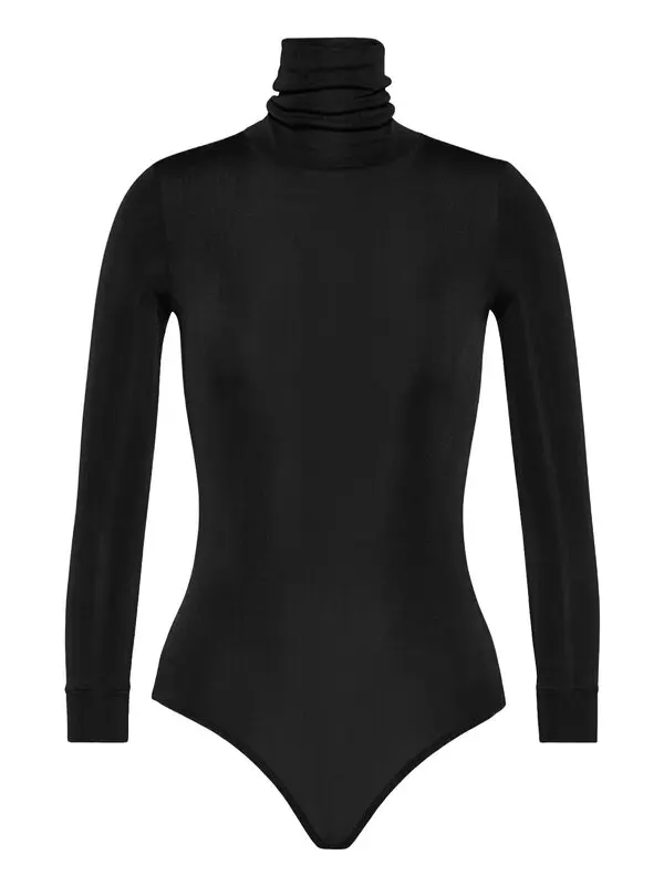 MAISON MARGIELA High Neck Long Sleeve Bodysuit - Black