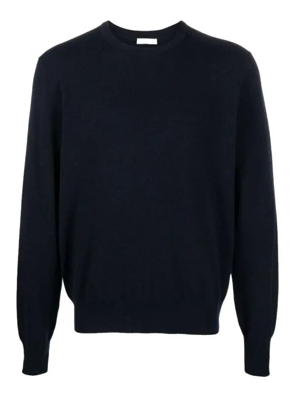 THE ROW Crew Neck Cashmere Sweater - Black