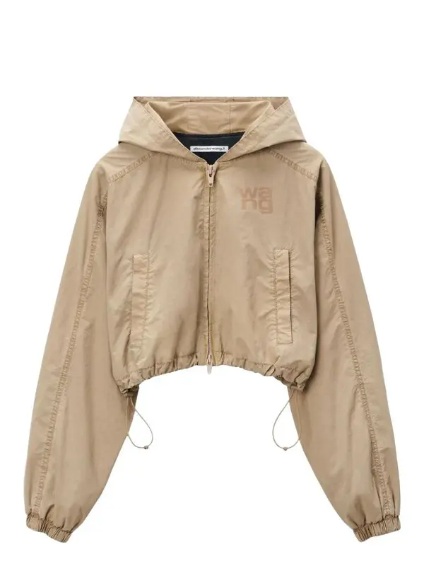 Alexander Wang Zip-up Hooded Jacket - Nude