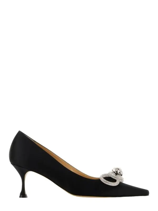MACHMACH Mach & Mach Double Bow Pointed Toe Pumps - Black