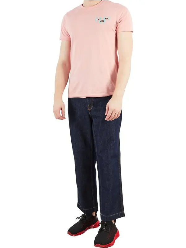 DIESEL® Logo Patch Straight-leg Jeans - Navy