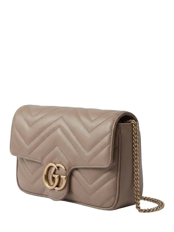 Gucci Gg Marmont Mini Shoulder Bag - Taupe