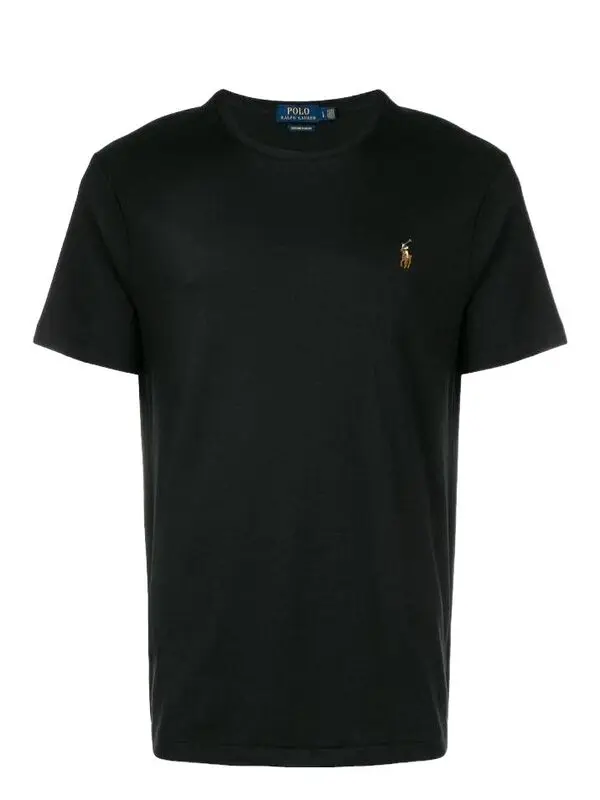 Polo Ralph Lauren Logo Embroidery T-shirt - Black