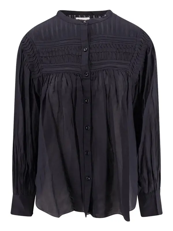 Isabel Marant Étoile Gathered Pleated Blouse - Black