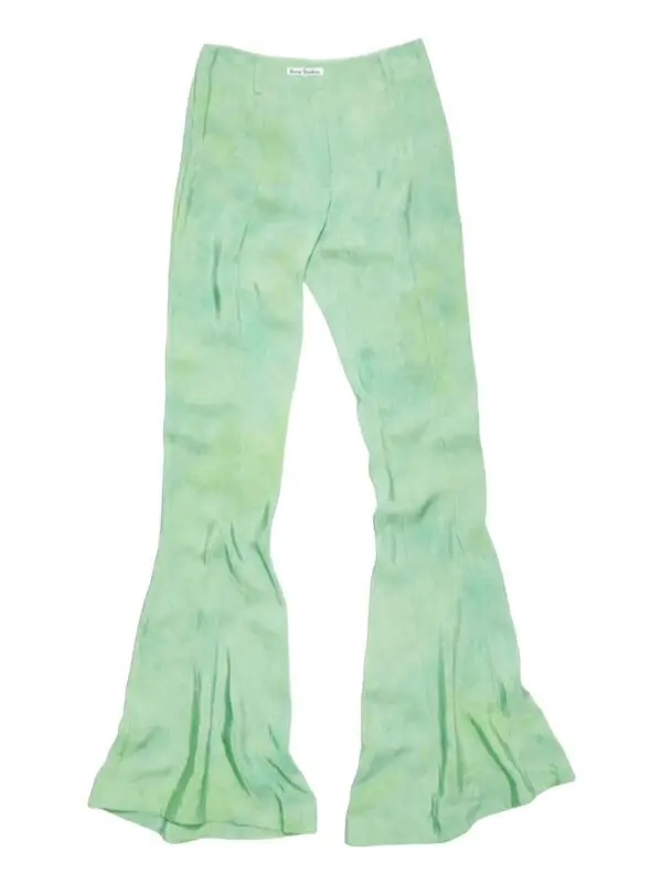 Acne Studios Tie & Dye Flared Trousers - Green