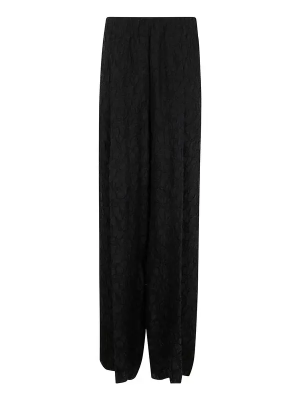 Dries Van Noten High Rise Wide Leg Pull-on Pants - Black