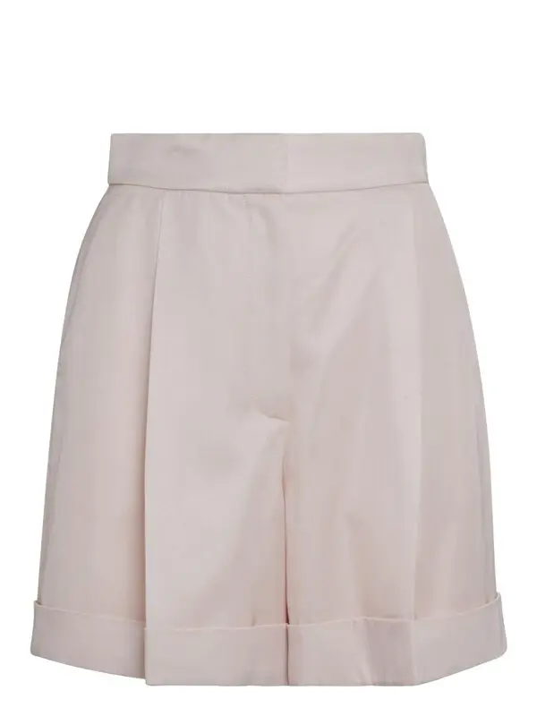 Alexander McQueen High-waisted Pleated Shorts - White