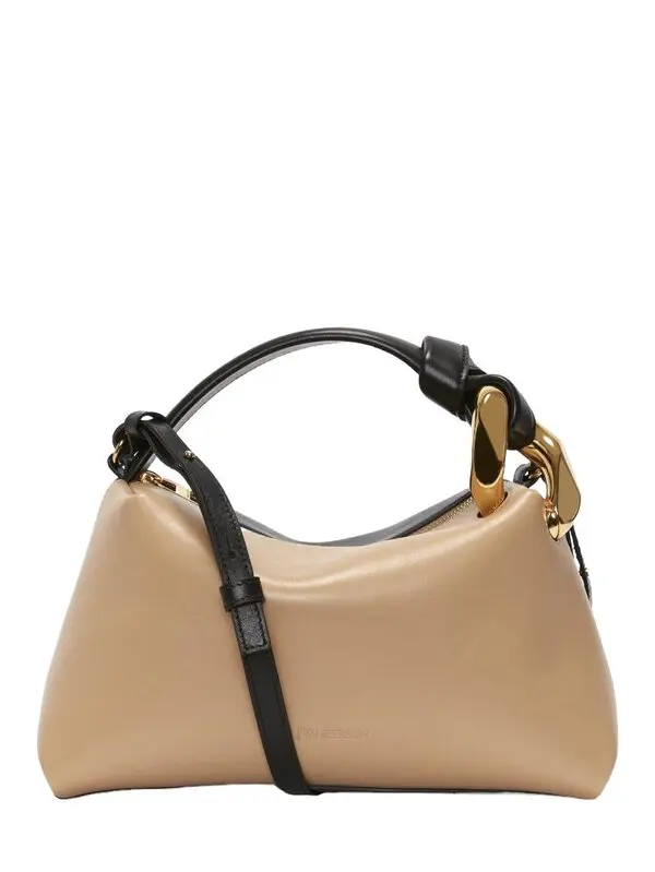 J.W.ANDERSON Jw Anderson Logo Embossed Zipped Crossbody Bag - Nude