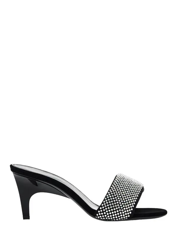 Attico Embellished Stiletto Mules - Black