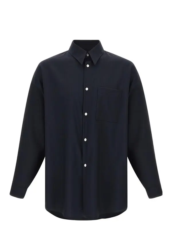 Marni Tropical Collared Long-sleeve Shirt - Blue