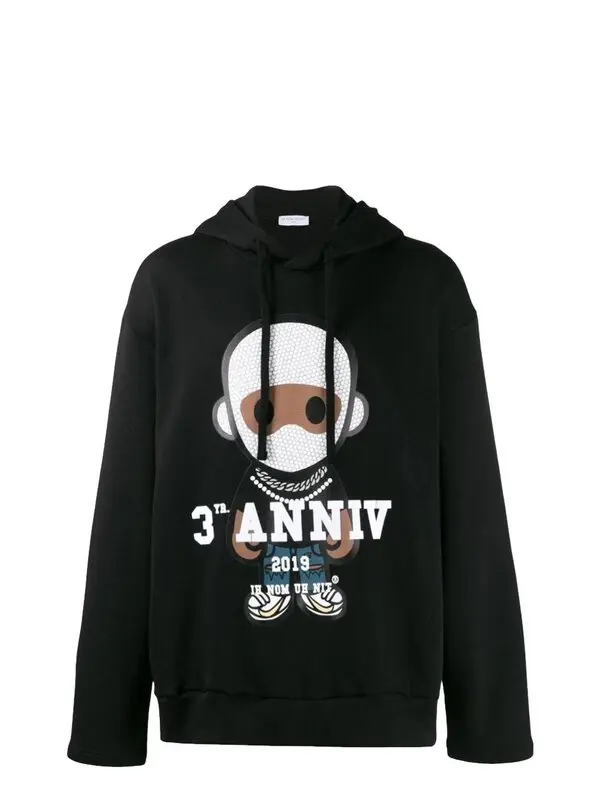 IH NOM UH NIT Graphic Print Hoodie - Black