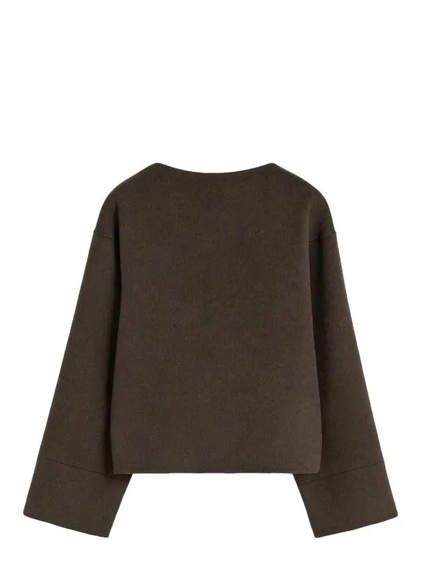 TOTEME Wide Neck Knit Sweater - Black