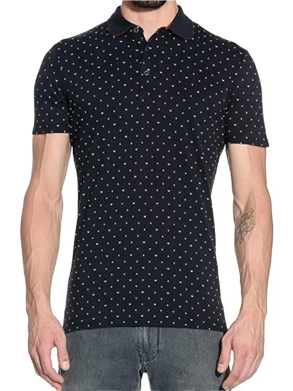 Emporio Armani Logo Details Polo Shirt - Black