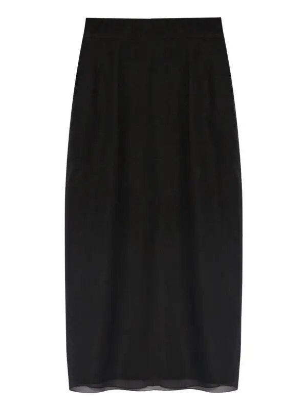 Dolce & Gabbana Chiffon Voile Calf-length Skirt - Black