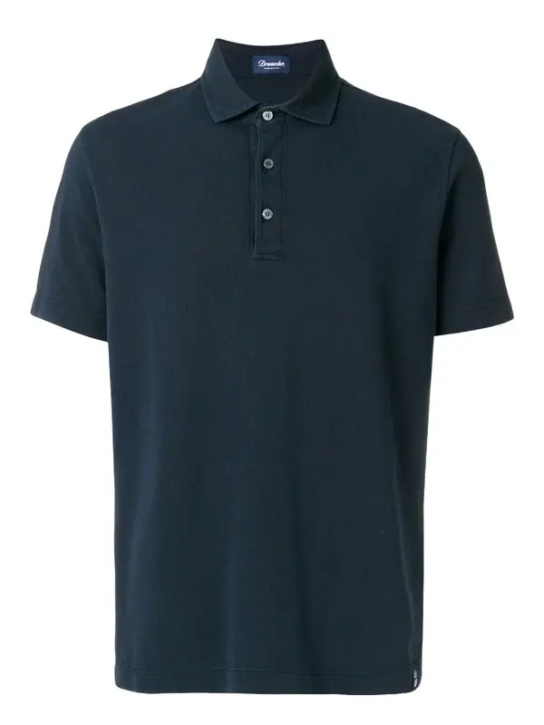 DRUMOHR Straight Hem Polo Shirt - Black