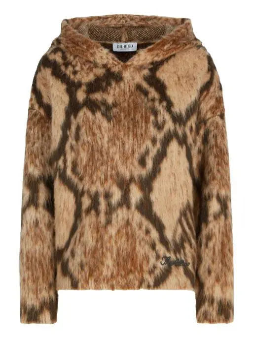 Attico The Shades" Brushed Python Wool-mix Sweater - Brown