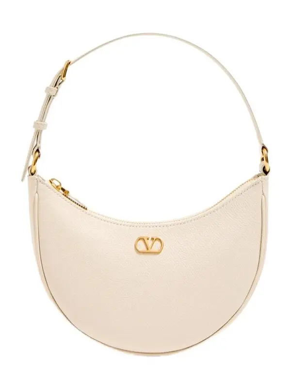 Valentino Garavani Vlogo Signature Zip-up Mini Shoulder Bag - Light Ivory