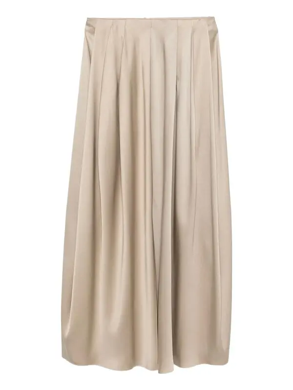 Giorgio Armani Pleated Maxi Skirt - Nude