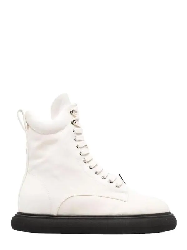 Attico The Selene Lace-up Ankle Boots - White