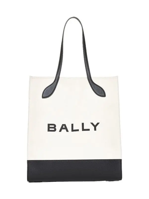 Bally Logo Printed Tote Bag - White