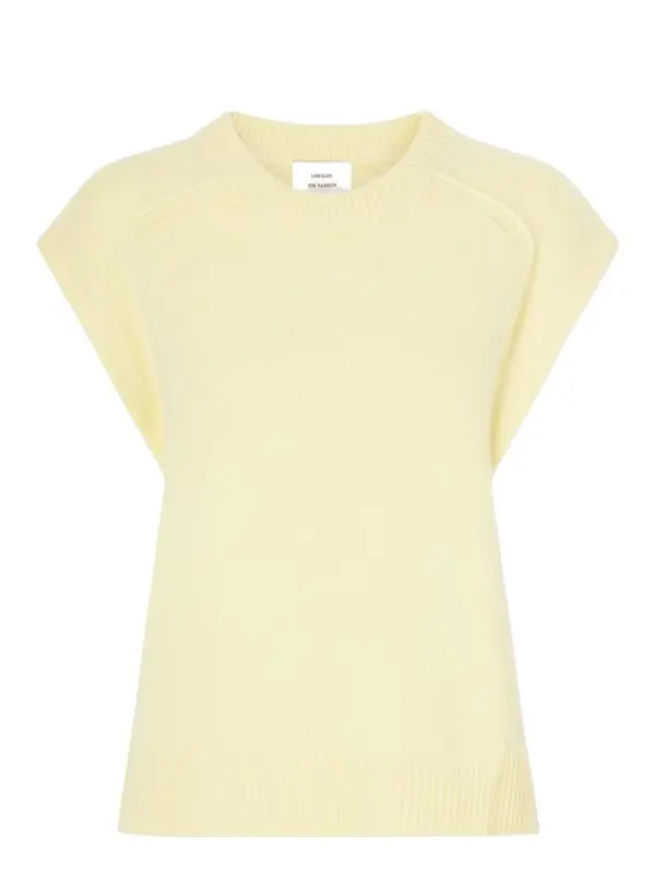 Loulou De Saison Mari Oversized Wool And Cashmere-blend Vest - Light Yellow