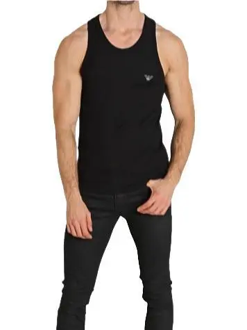 Emporio Armani Eagle Label Patch Vest - Black