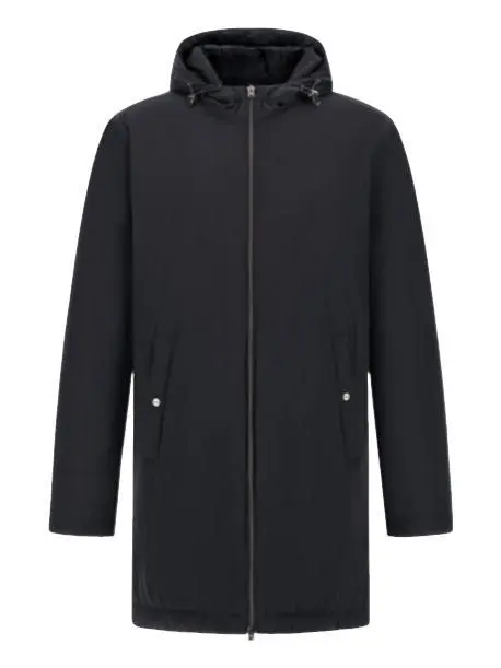 Herno Hooded Parka With Drawstring - Black