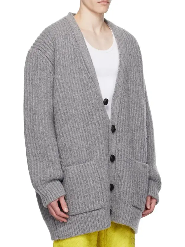 Bottega Veneta V-neck Knitted Cardigan - Gray