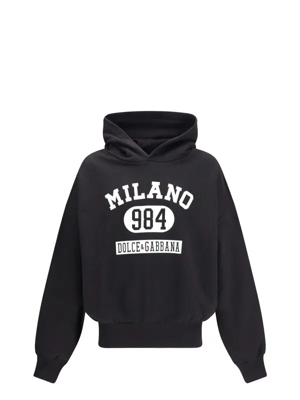 Dolce & Gabbana Printed Logo Hoodie - Black
