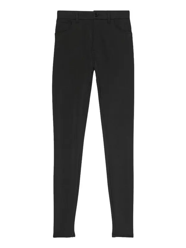 Balenciaga High-waisted Bonded Spandex Leggings With Zipper Detail - Black