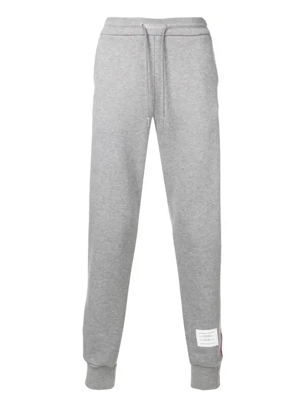 Thom Browne Rwb Stripe Track Pants - Light Grey