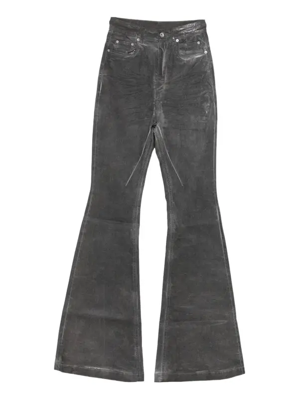 Rick Owens Distressed Flare Jeans - Grey