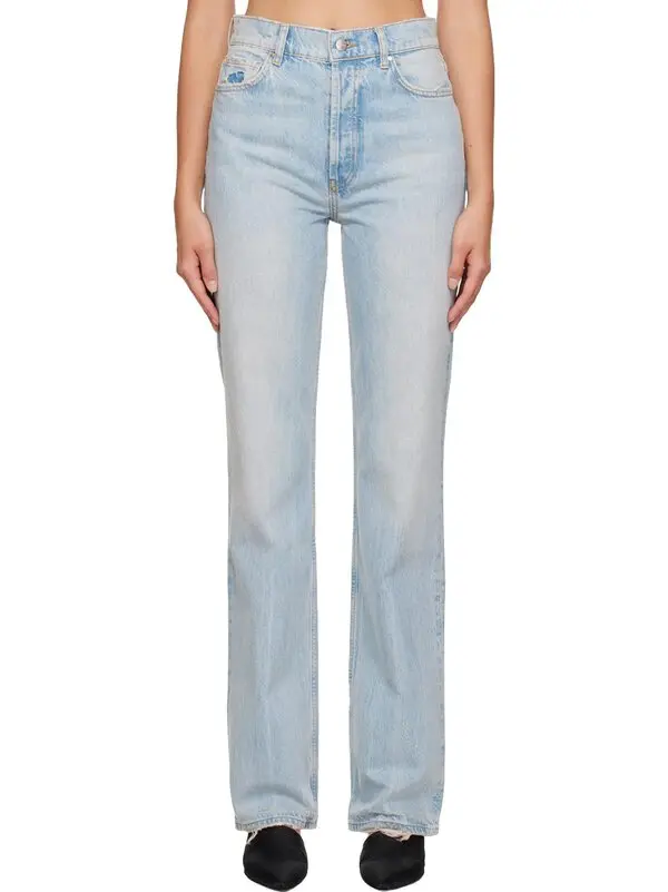 ANINE BING Olsen Straight-leg Jeans - Gray