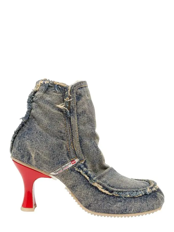 DIESEL® D-woodstock Ankle Boots With Zipper Closure - Gray