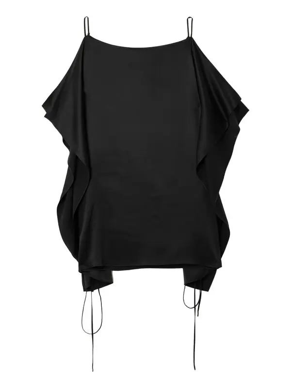 THE ROW Koray Sleeveless Top In Silk Satin - Black
