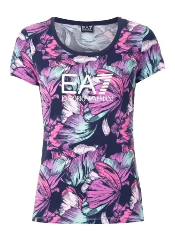 EA7 Printed Logo T-shirt - Purple