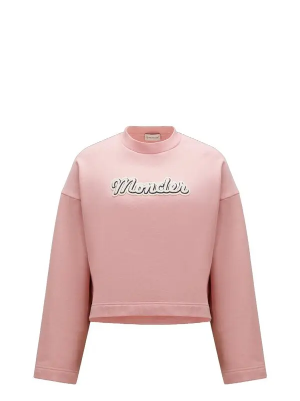 Moncler Logo Crewneck Sweatshirt - Pink