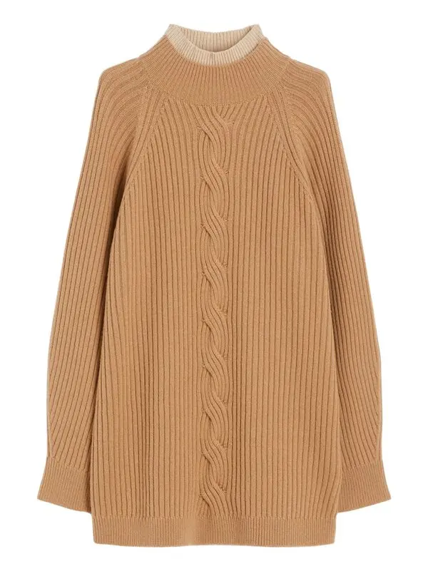 Max Mara Alcazar Turtleneck Knitted Jumper - Camel
