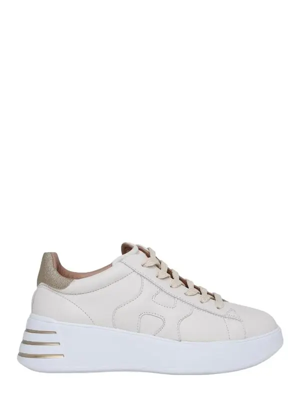 Hogan Rebel Round Toe Low-top Sneakers - White