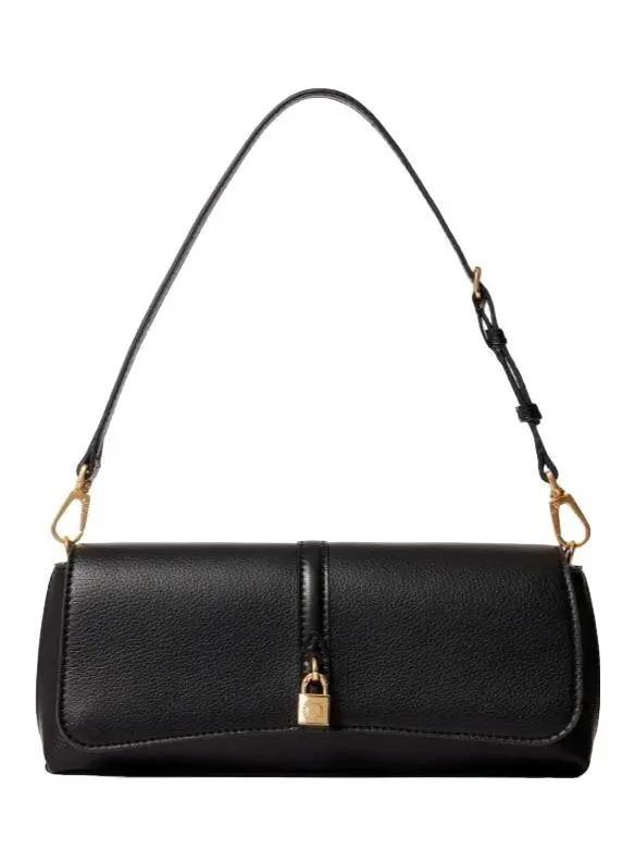 Stella McCartney Ryder Pochette Lock Charm Shoulder Bag - Black