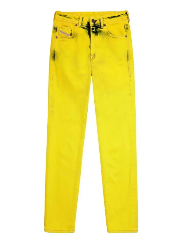 DIESEL® High-rise Straight-leg Jeans - Yellow