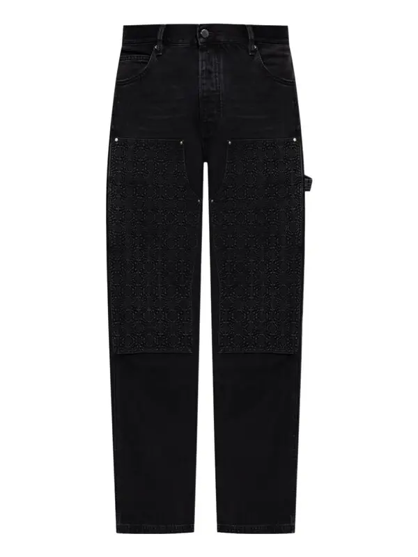 Amiri Debossed Ma Quad Carpenter Jeans - Black